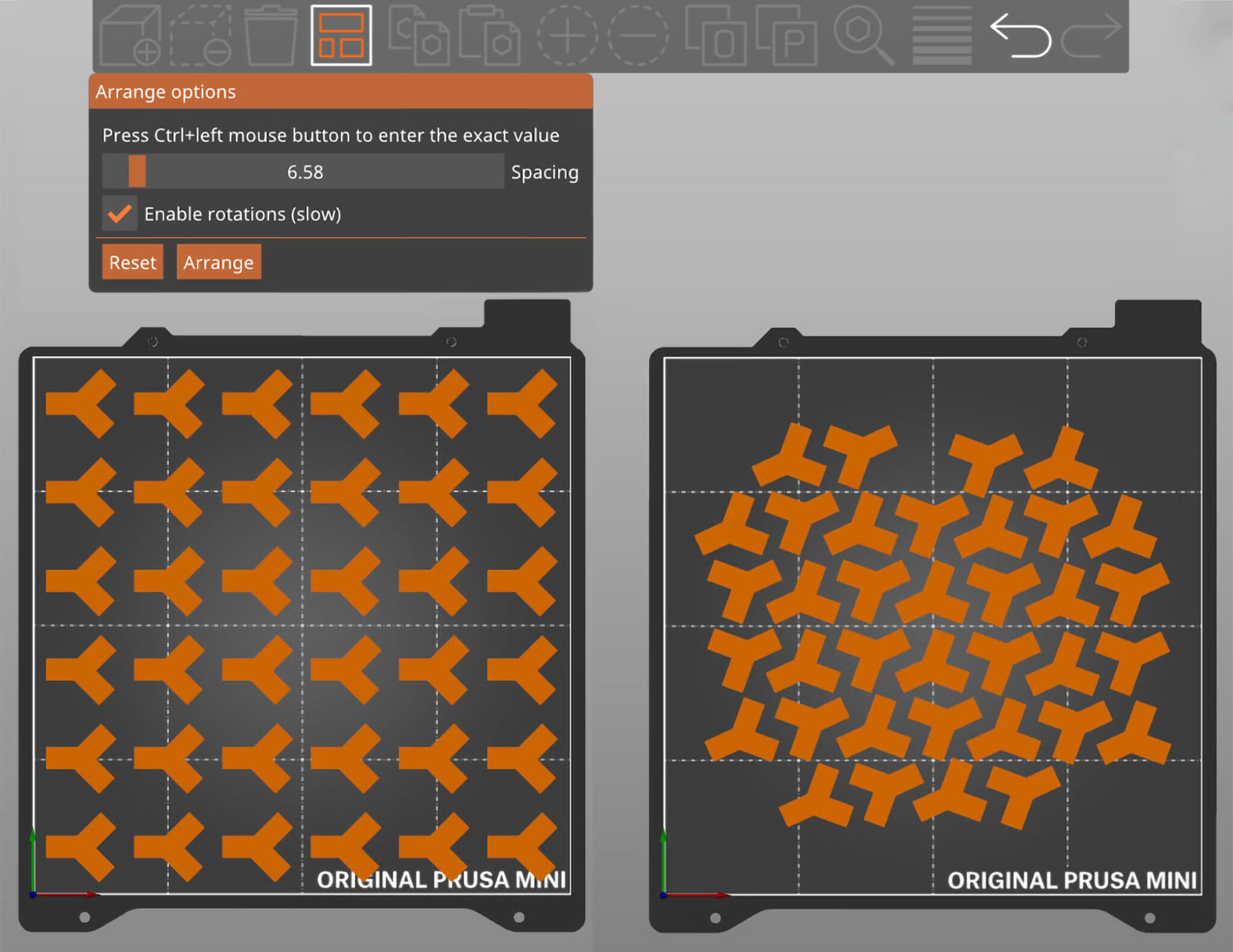 Auto-arrange tool | Prusa Knowledge Base