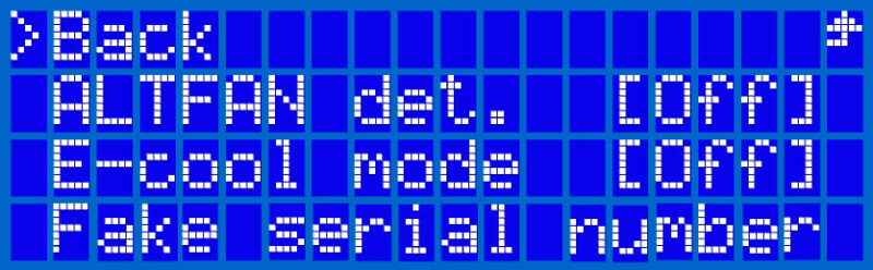 Experimental menu (MK3/S/+) | Prusa Knowledge Base
