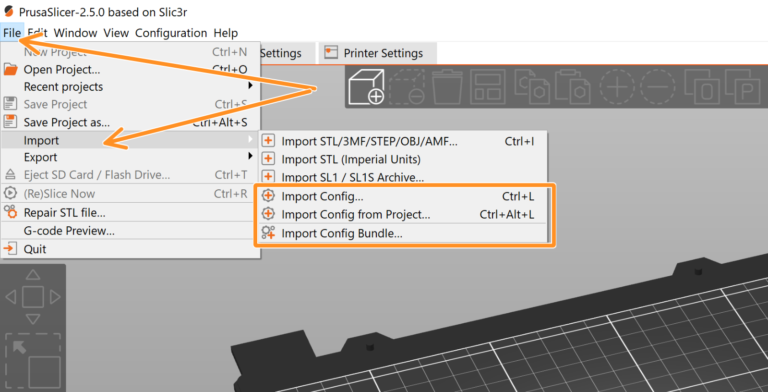 How to import and export custom profiles in PrusaSlicer | Prusa Knowledge Base