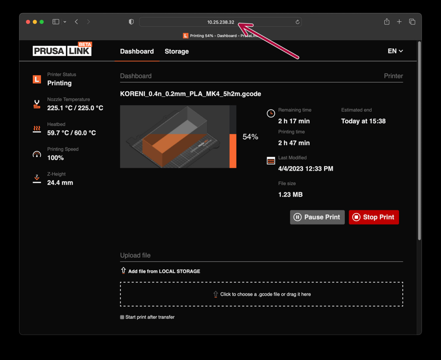 Sending files from PrusaSlicer to PrusaLink | Prusa Knowledge Base