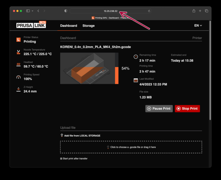 Sending files from PrusaSlicer to PrusaLink | Prusa Knowledge Base