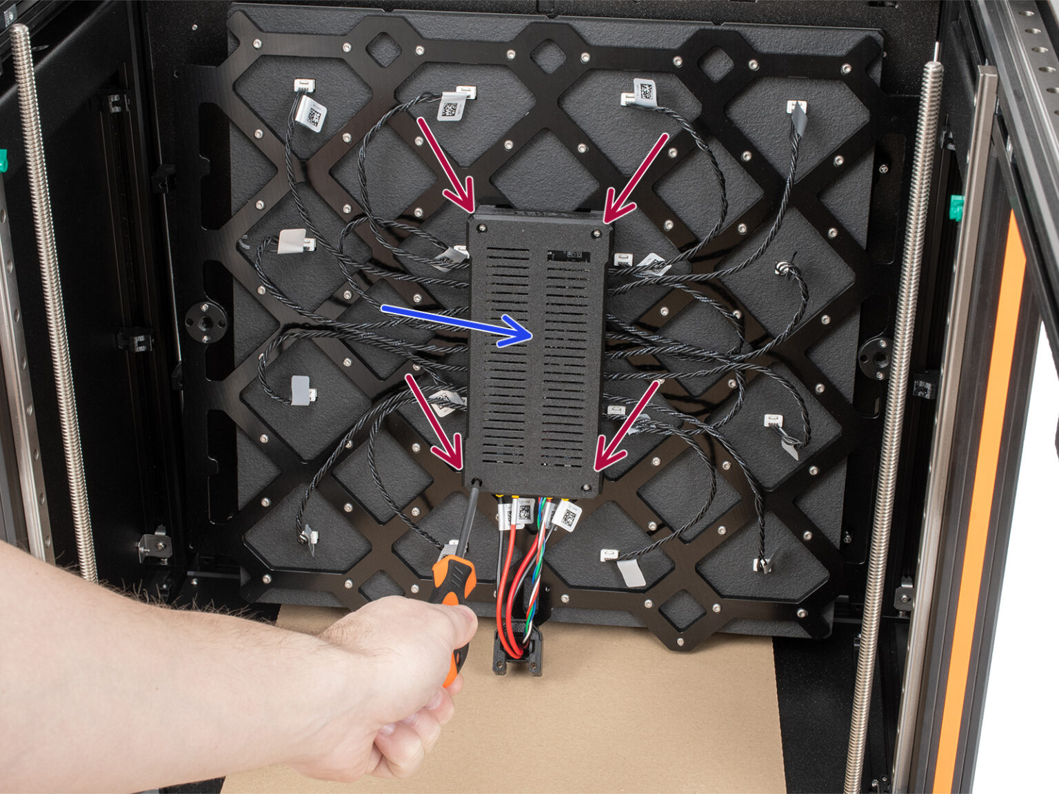 4. Heizbett & Seitenwände montieren | Prusa Knowledge Base