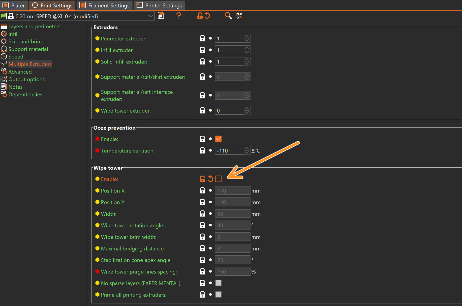 Printing without purge tower on the XL (Multi-Tool) | Prusa Knowledge Base