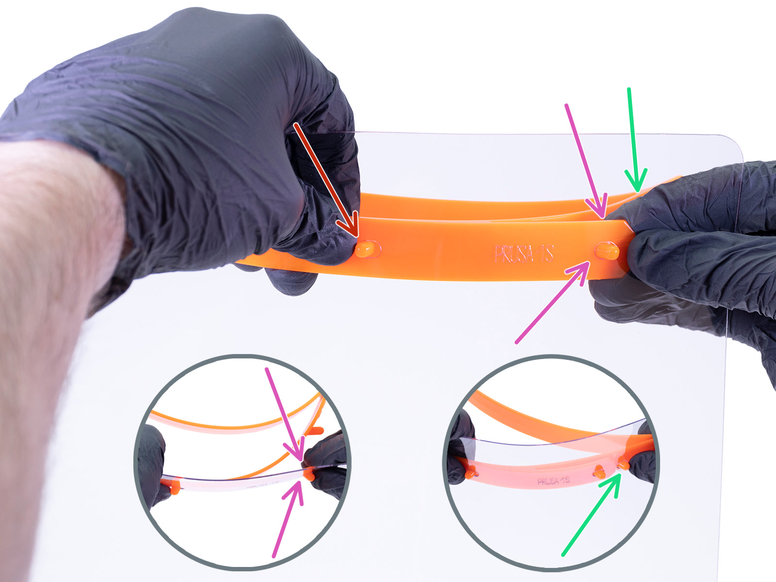 How to assemble the PRUSA PRO face shield | Prusa Knowledge Base