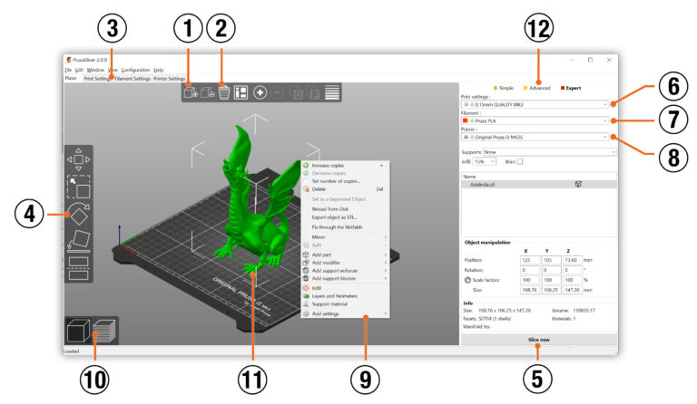 UI overview | Prusa Knowledge Base
