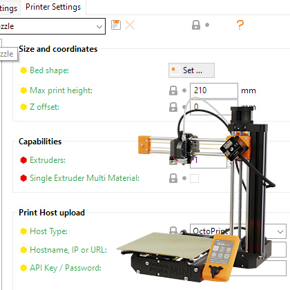 Printer settings | Prusa Knowledge Base